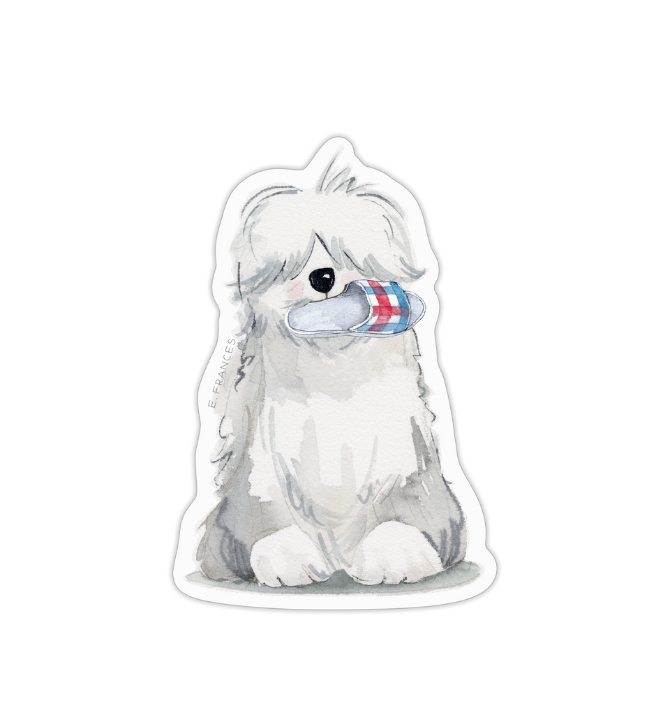 Fluffy Dog Sticker – E. Frances Wholesale